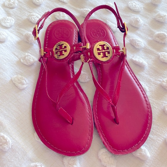 Tory Burch | Shoes | Tory Burch Cherry Red Sandals | Poshmark